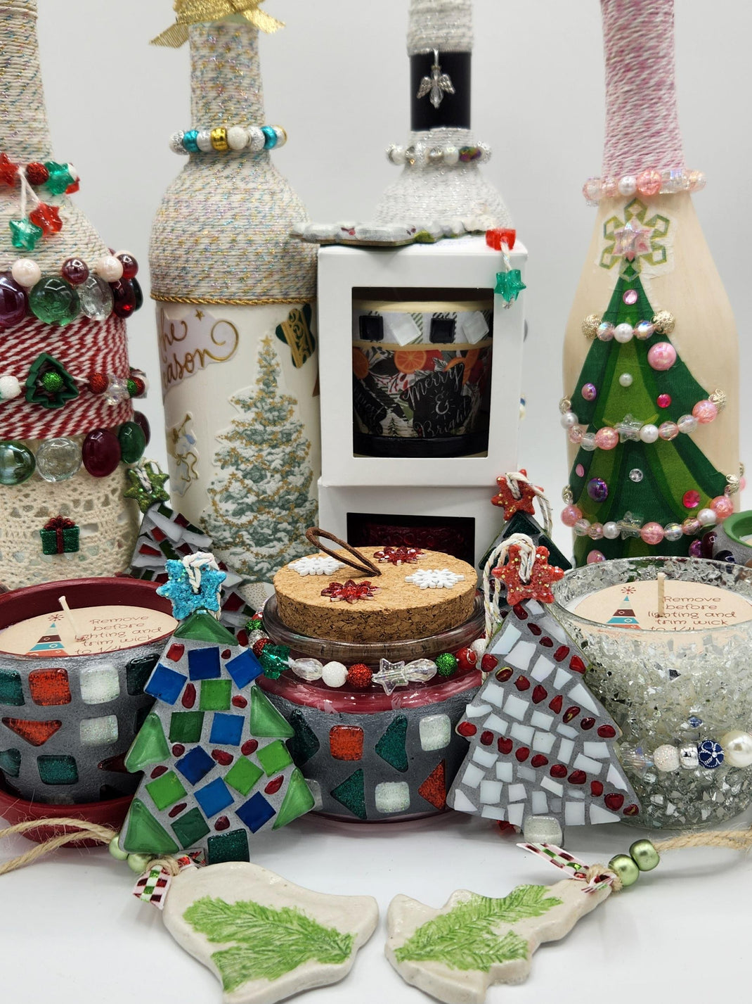 Unique Handmade one-of-a-kind Mosaics and decorative wine bottles ...